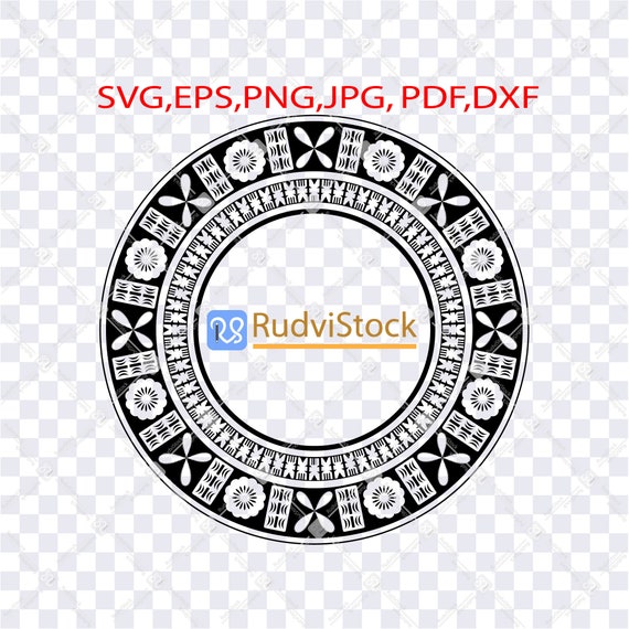 Polynesian Svg Fijian Circle Design Fijian Pattern Svg | Etsy