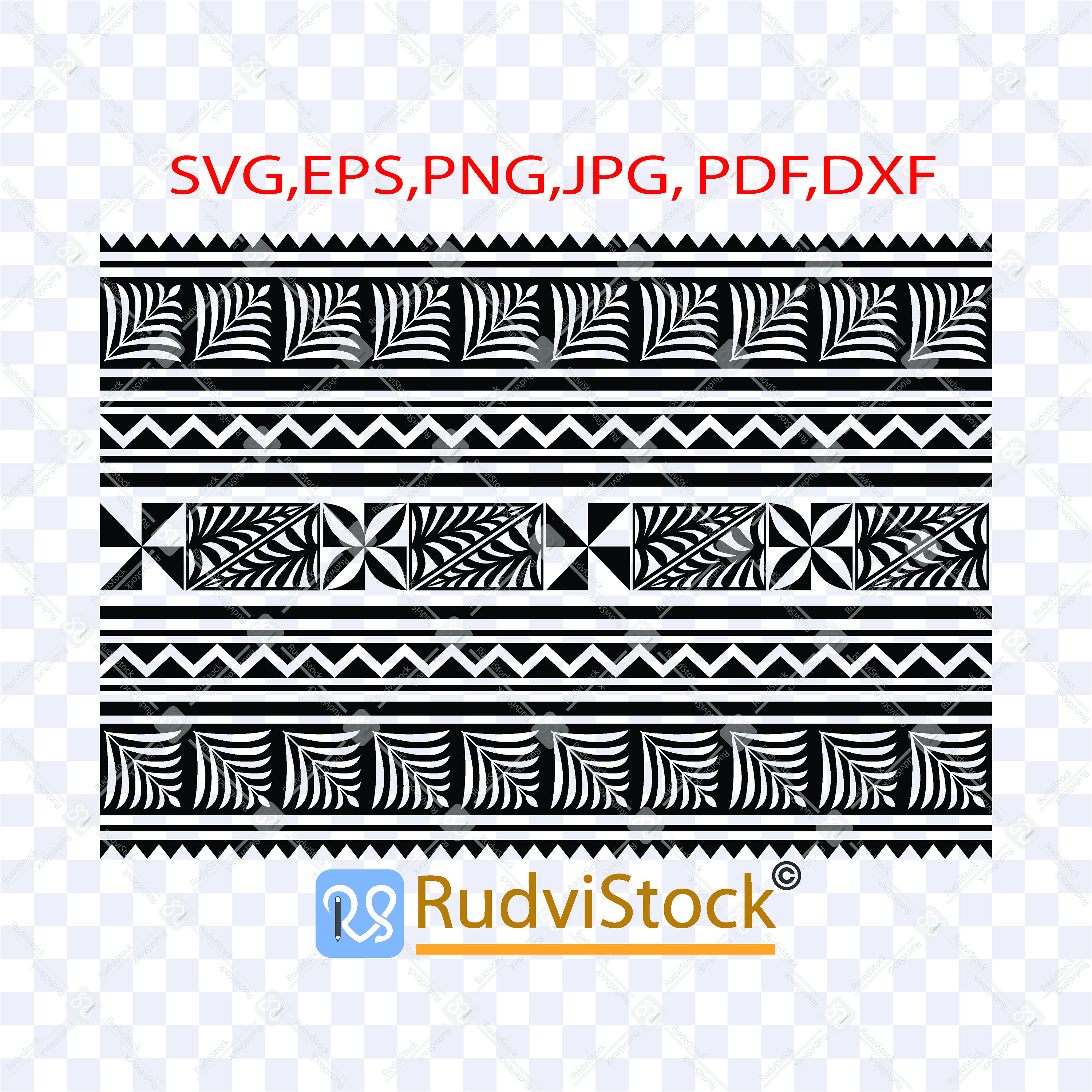 Polynesian Svg Samoa Svg Tribal Svg Tongan Tribal Border - Etsy Canada