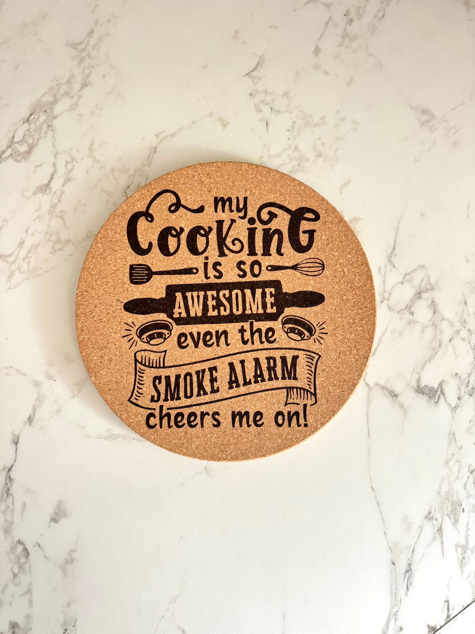 Funny Kitchen Trivet - Hot Plate - Cork Trivet - Dinner Accessories ...