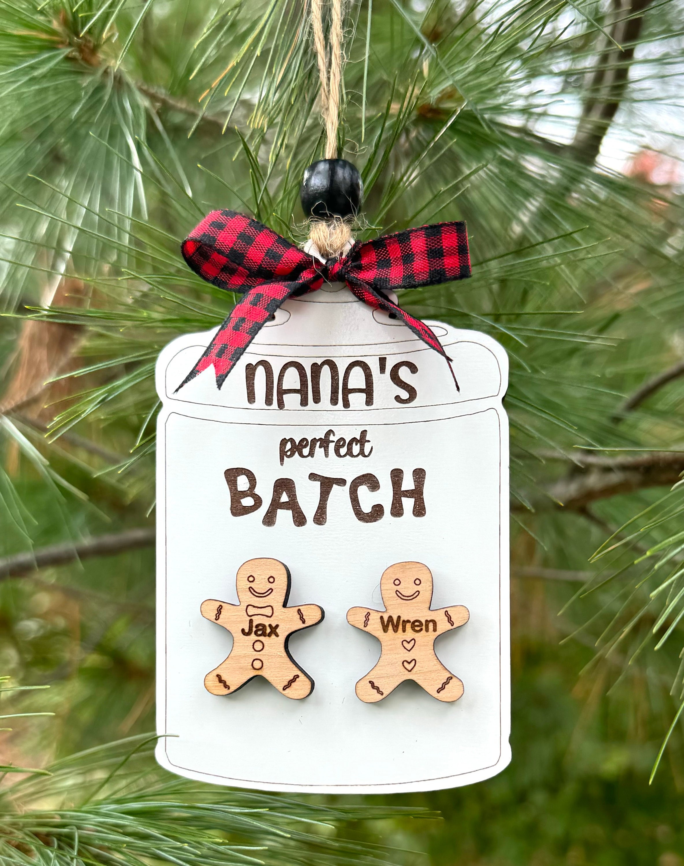 Grandmas Perfect Batch Gingerbread Cookie Jar Ornament Personalized ...