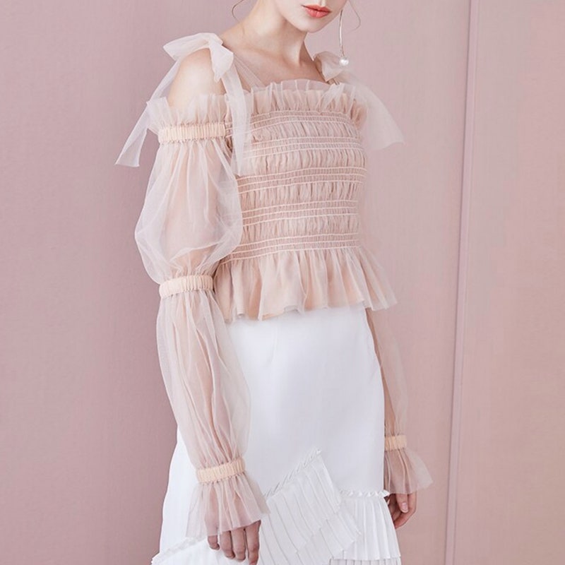 Off Shoulder Ruffle Tops - Etsy