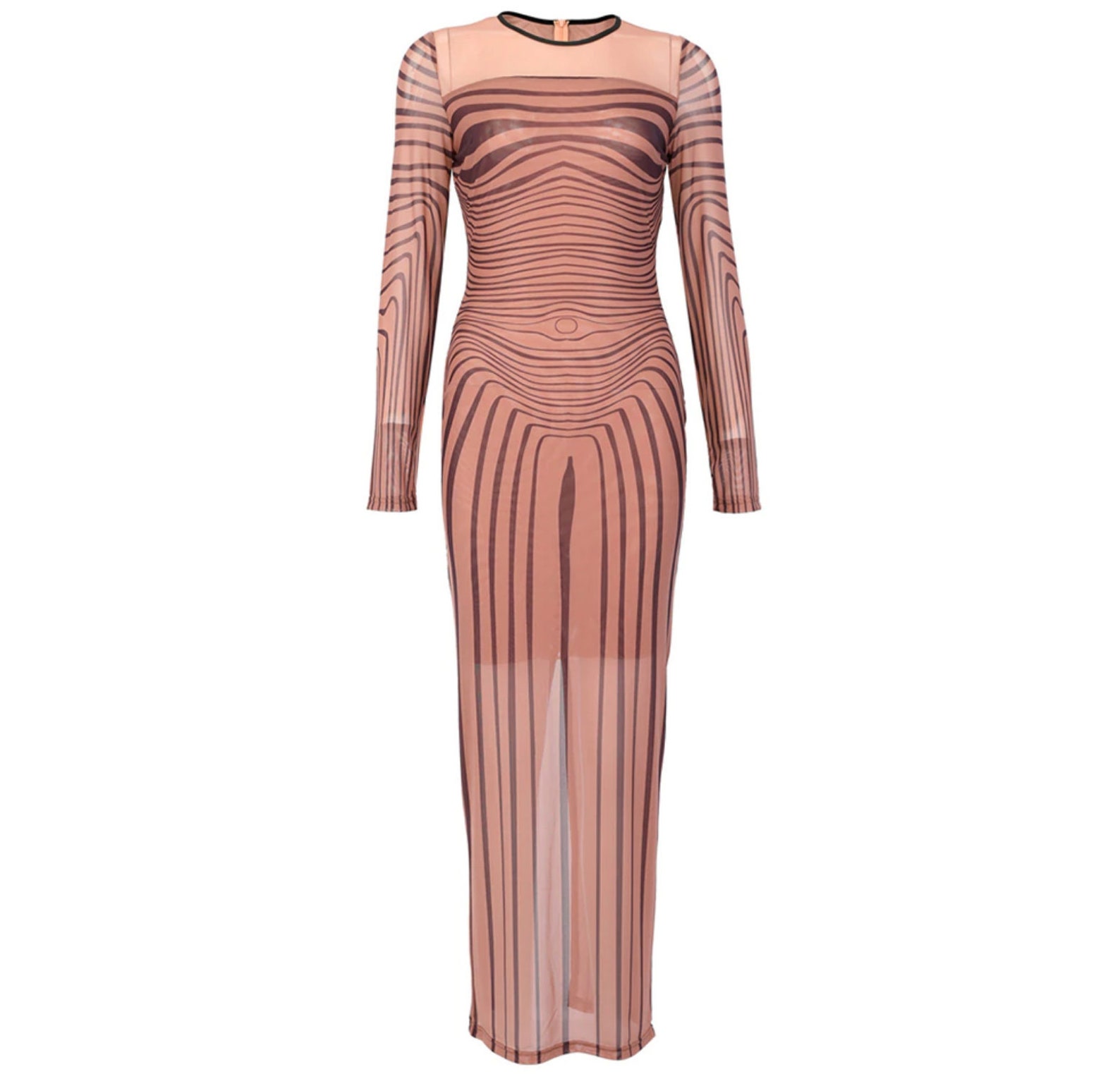 Optical Illusion Dress Sheer Mesh Gown Jean Paul Gaultier - Etsy