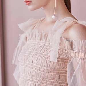 Ruffle Blouse | off Shoulder Top | Sheer See Through Transparent ...