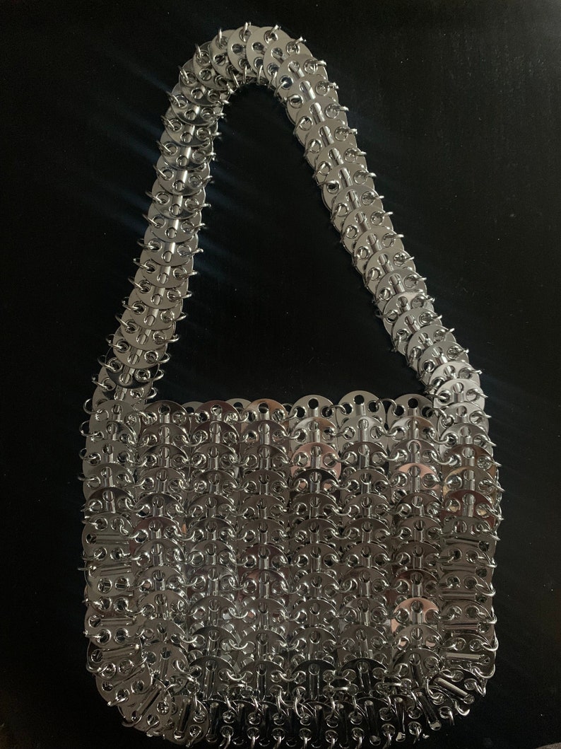 Metal Disc Chainmail Bag | 1960s Style Mod Space Age Purse - Etsy