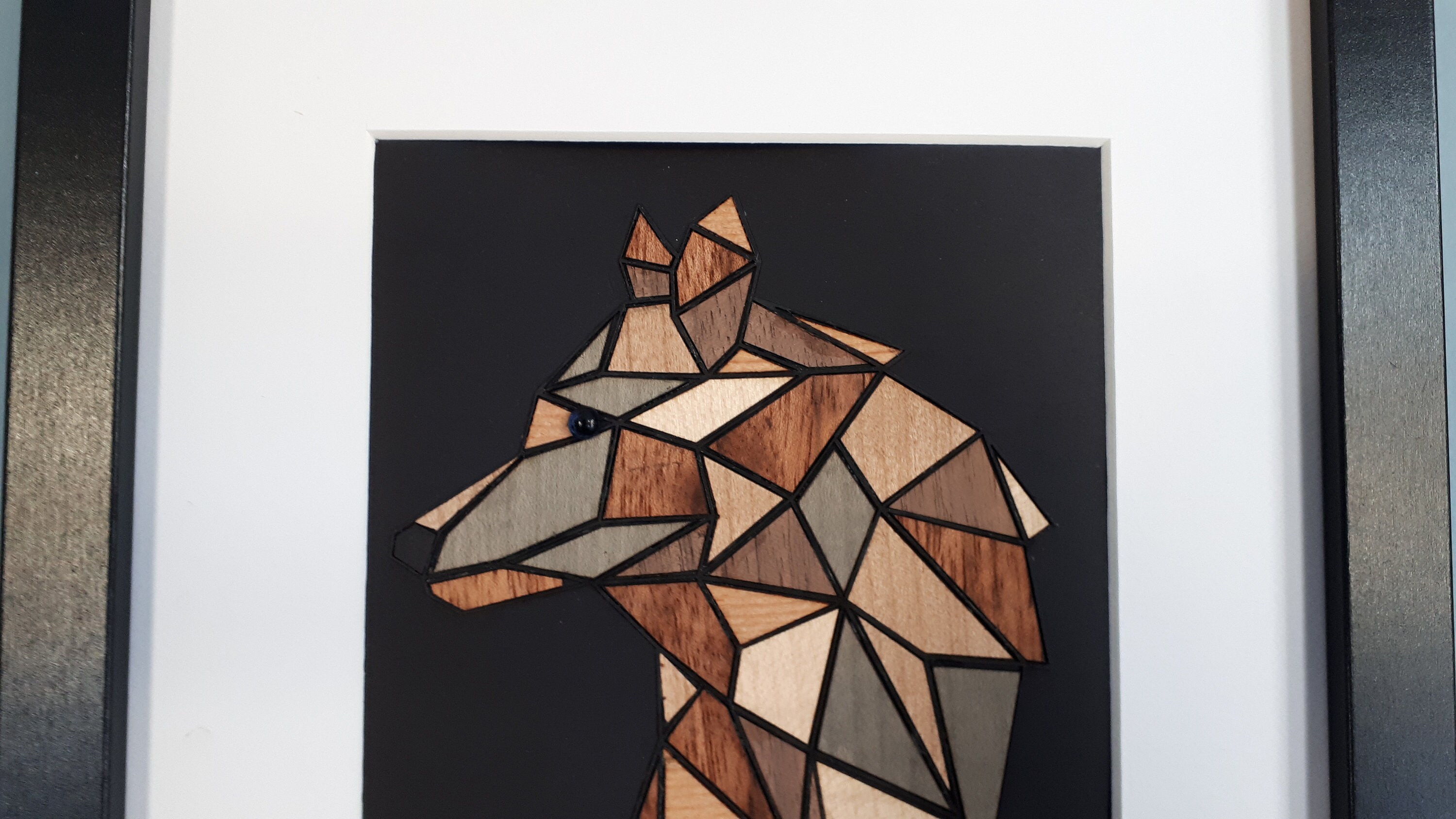 Wolf Mosaic Portrait Wood Veneer | Etsy