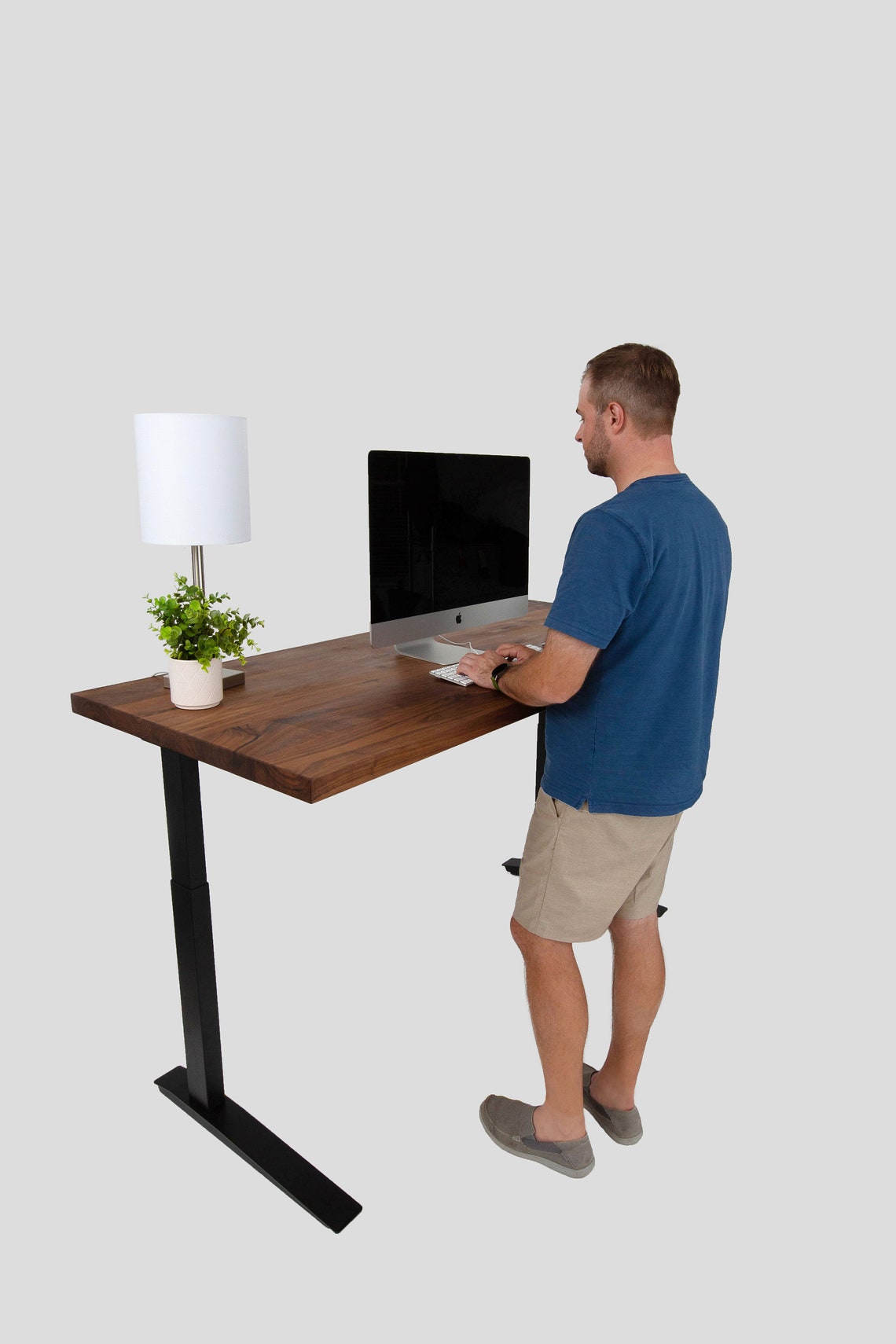 Walnut Sit Stand Desk - Etsy