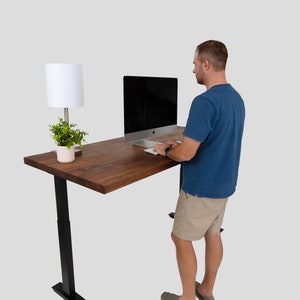 Walnut Sit Stand Desk - Etsy