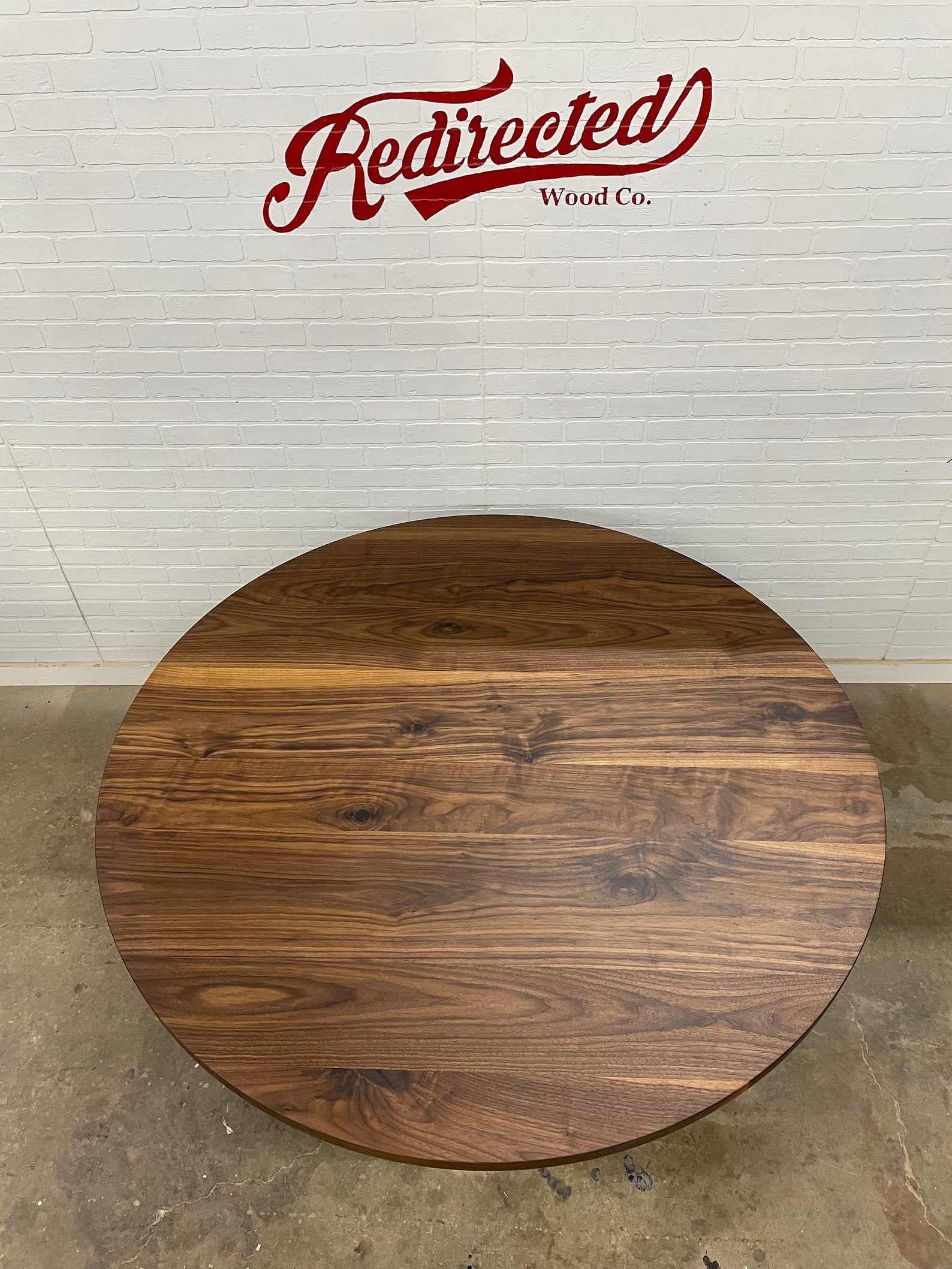 X Base Round Table Walnut - Etsy