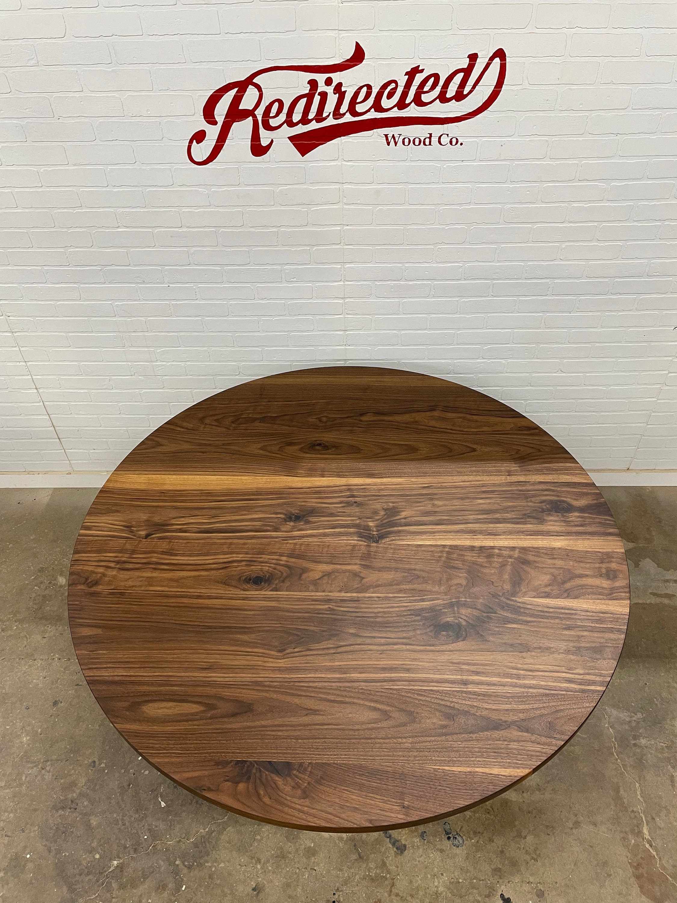 X Base Round Table Walnut - Etsy