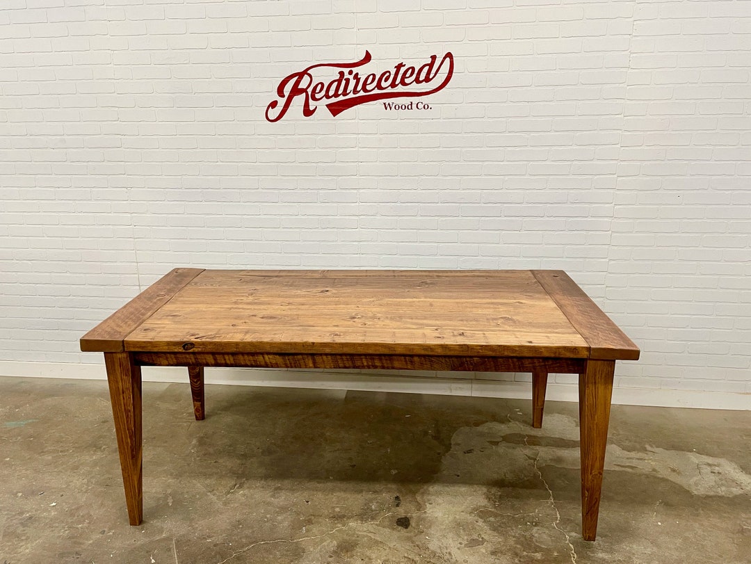 Tapered Leg Rustic Farmhouse Table Pine - Etsy