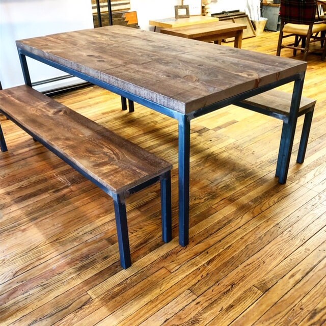 Rustic Industrial Table - Etsy