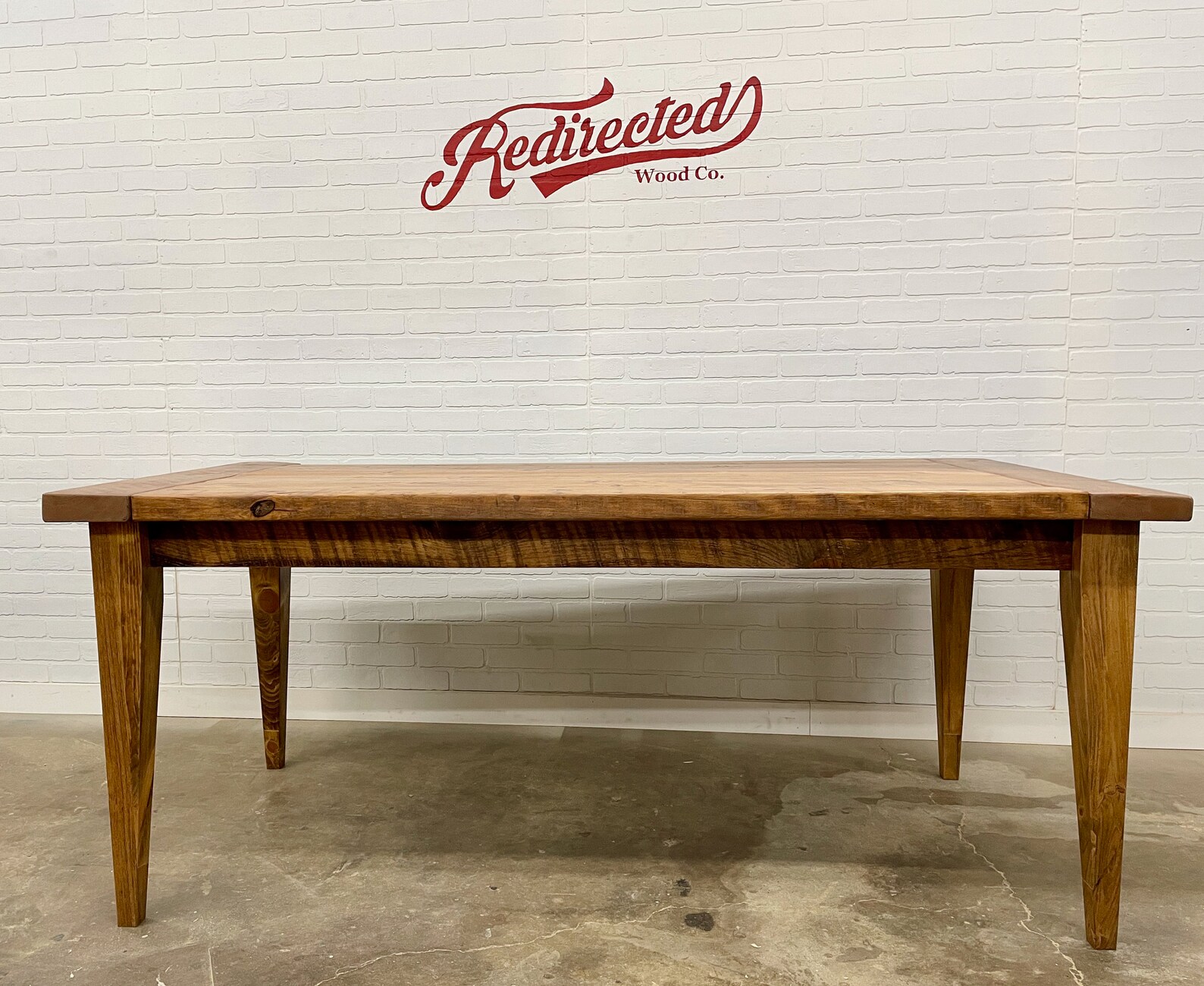 Tapered Leg Rustic Farmhouse Table Pine - Etsy