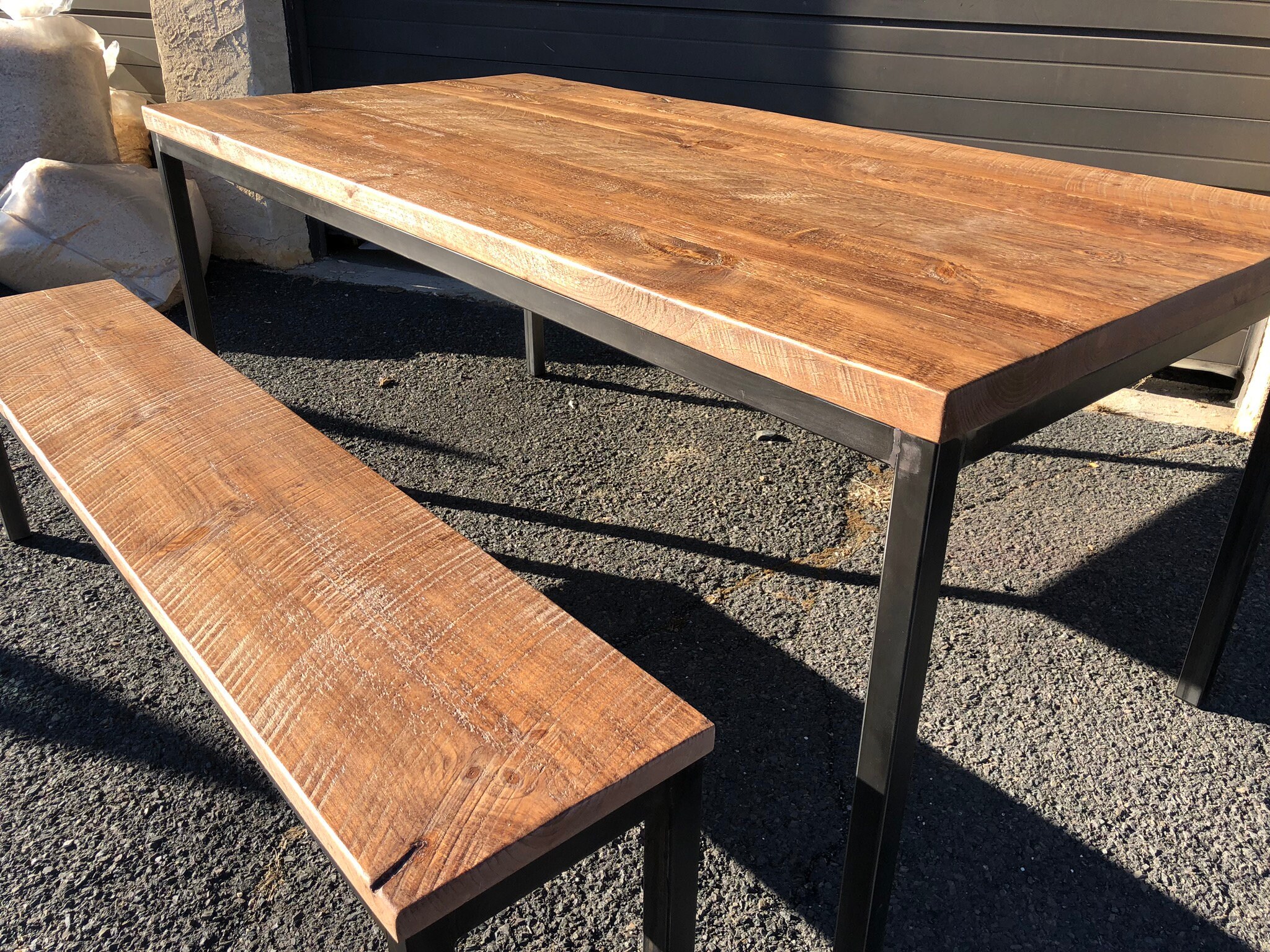 Rustic Industrial Table - Etsy