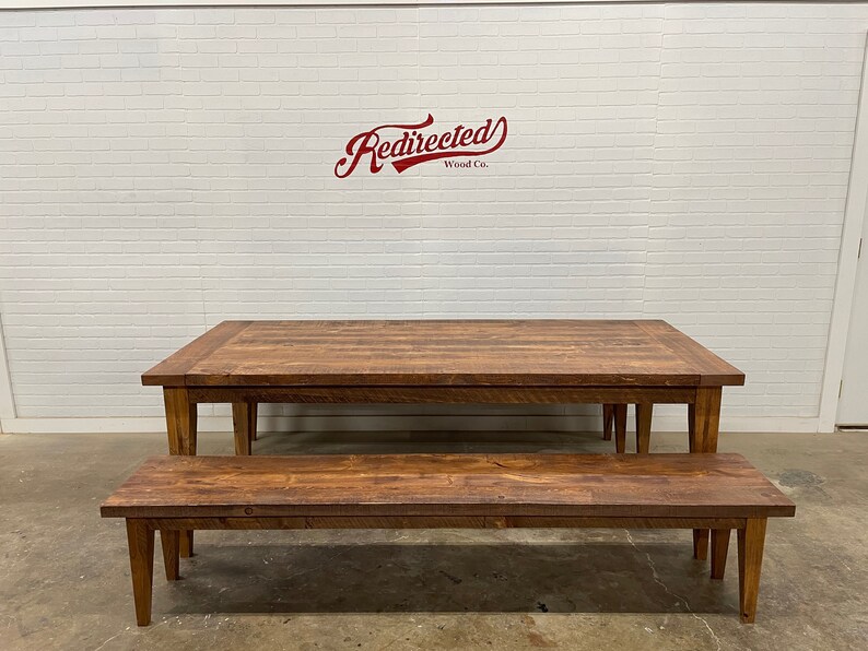 Tapered Leg Rustic Farmhouse Table Pine - Etsy