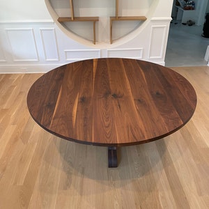 X Base Round Table Walnut - Etsy