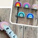 Boho Rainbow Custom Name Tag Keychain, Bag Bling, Zipper Charm, Name ...