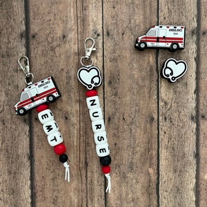 Nurse Custom Name Tag Keychain, Zipper Charm, Name Tag, Gift ...