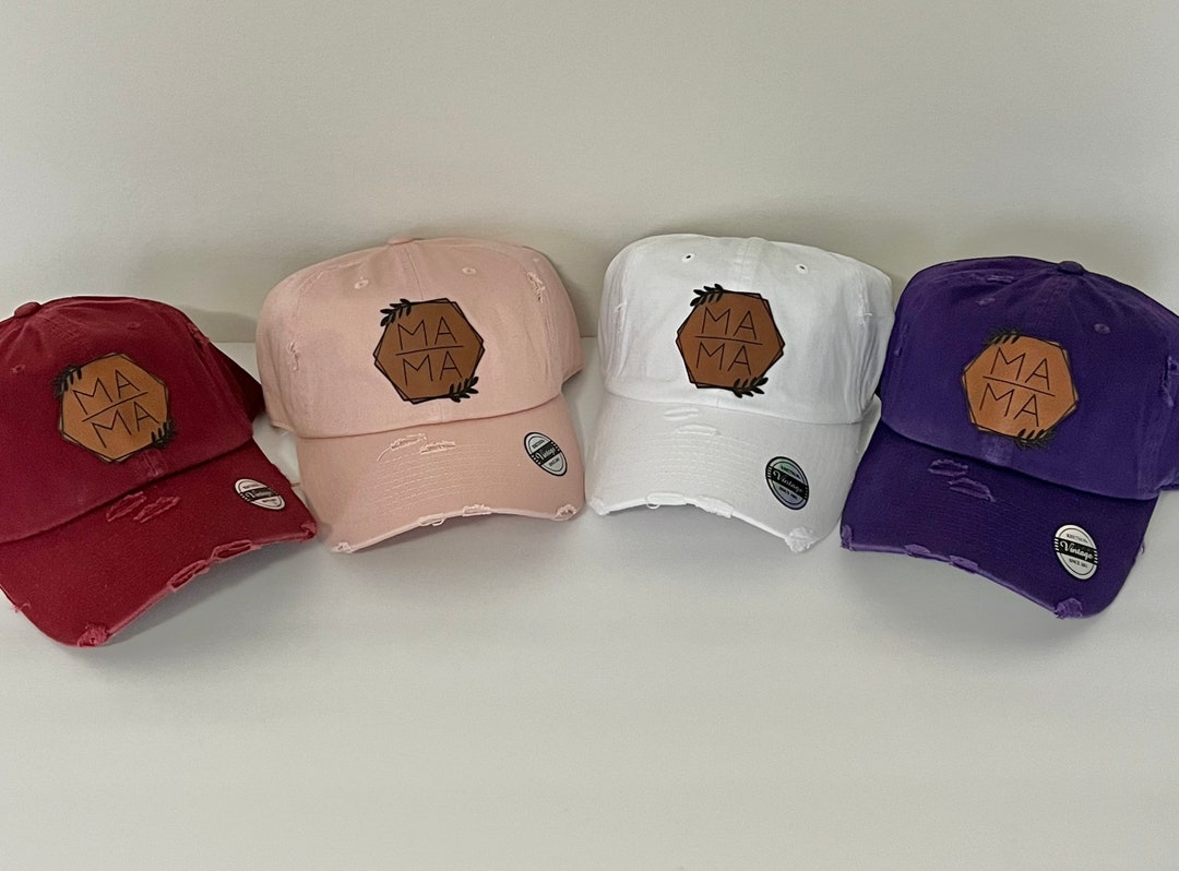 Mama Adult Vintage Leatherette Patch Hat, Cap, Ball Hat, Distressed ...