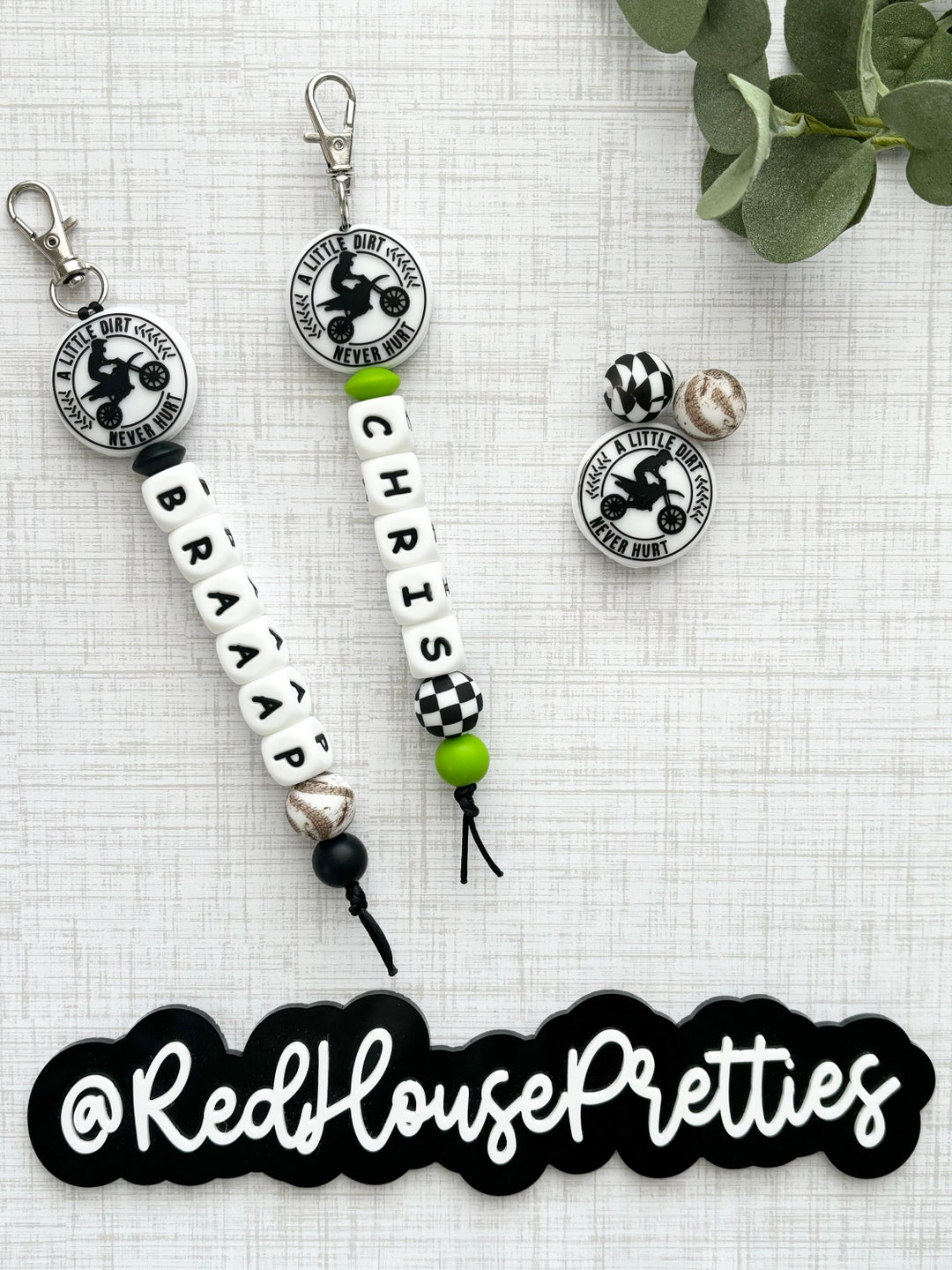 Dirt Bike Custom Name Tag Keychain, Bag Tag, Gift, Personalize ...