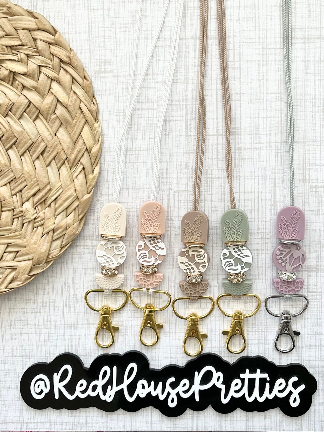 Boho Lace Lanyard, Teacher Gift, Teacher, Badge ID Holder, Lanyard ...