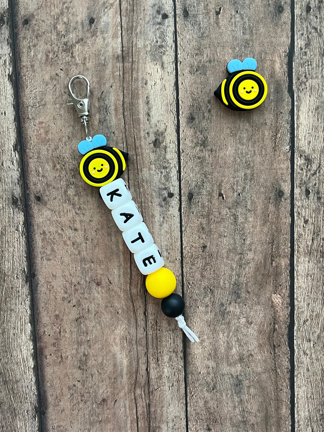 Bumble Bee Custom Name Tag Keychain, Bag Tag, Name Tag, Gift ...