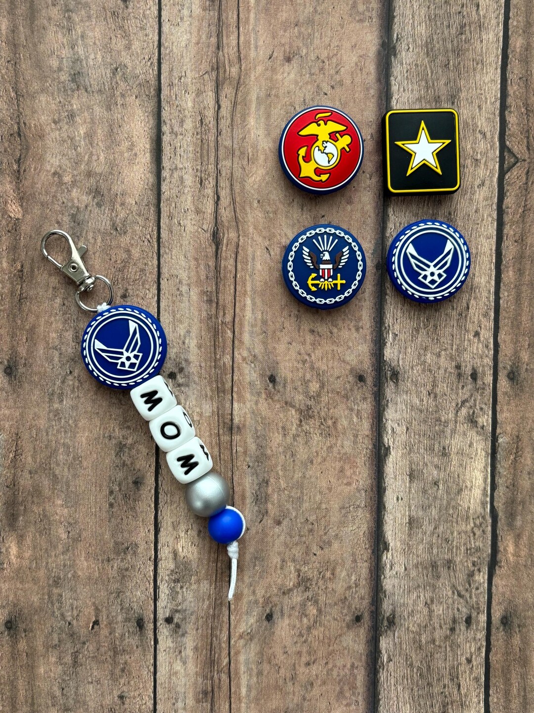 Military Flag Custom Name Tag Keychain, Bag Bling, Zipper Charm, Gift ...