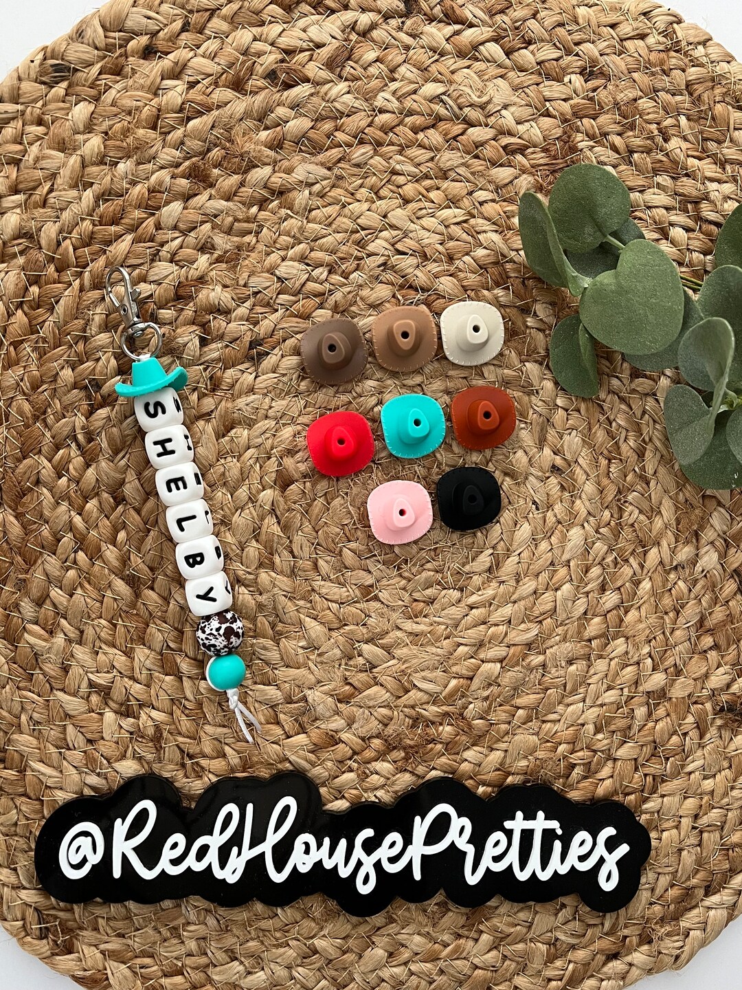 Cowboy Hat Custom Name Tag Keychain, Zipper Charm, Name Tag, Gift ...