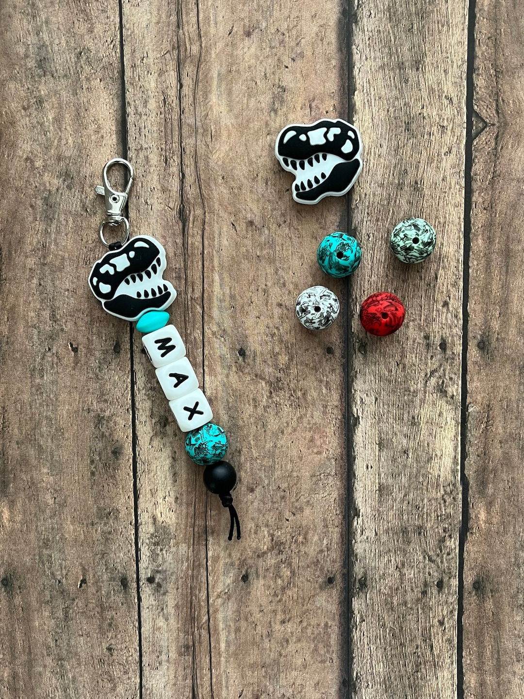 Trex Custom Name Tag Keychain, Bag Bling, Zipper Charm, Name Tag, Gift ...