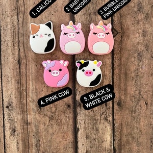Squish Animals Custom Name Tag Keychain, Bag Bling, Zipper Charm, Name ...