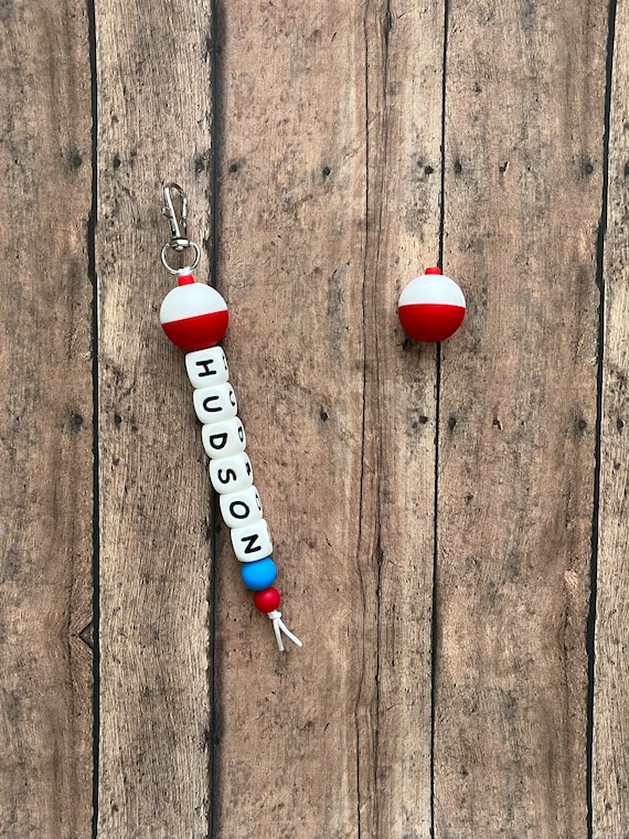 Fishing Bobber Custom Name Tag Keychain Zipper Charm Name - Etsy