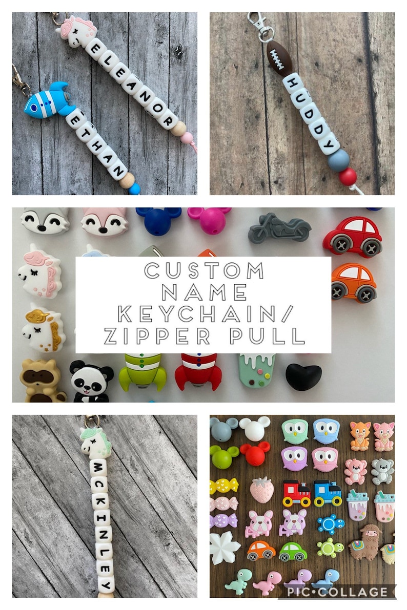 Baseball Custom Name Tag Keychain Zipper Charm Name Tag - Etsy