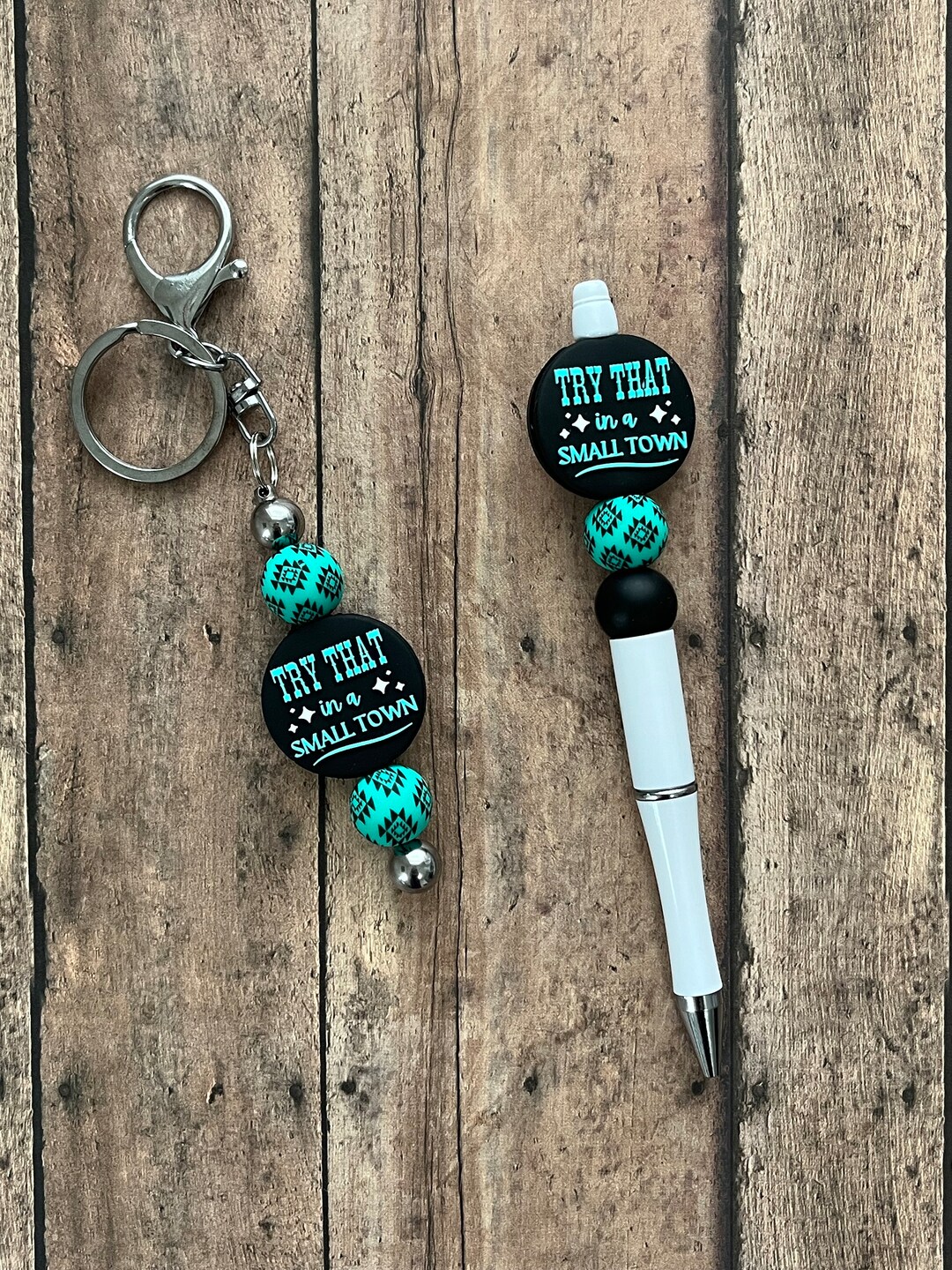 Try That in a Small Town Keychain, Bag Tag, Keychain, Gift, Jason ...