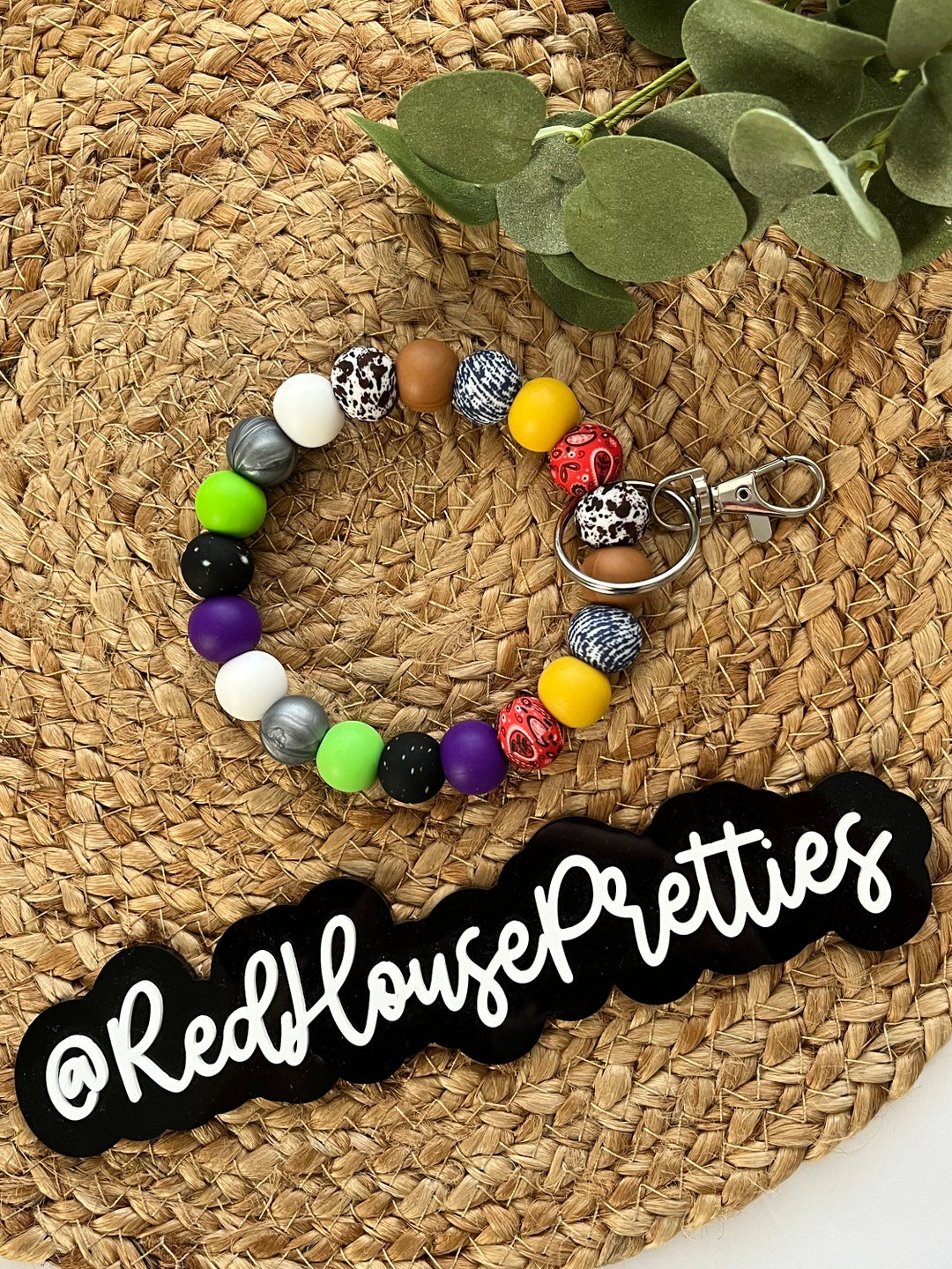 Cowboy & Space Ranger Key Wristlet, Keychain, Silicone Beads, Keyring ...