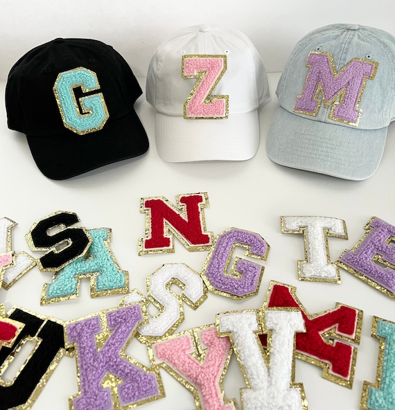 Child Letter Patch Hat Chenille Letters Varsity Youth - Etsy