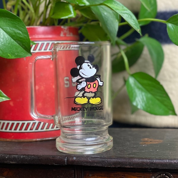 Mickey Mouse Vintage Glass - Etsy
