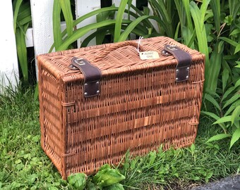 Wicker suitcase | Etsy