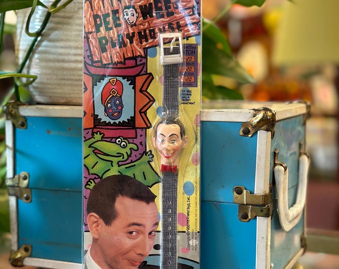Vintage 1980s Sealed Pee-wee's Playhouse Flip up Watch - Etsy