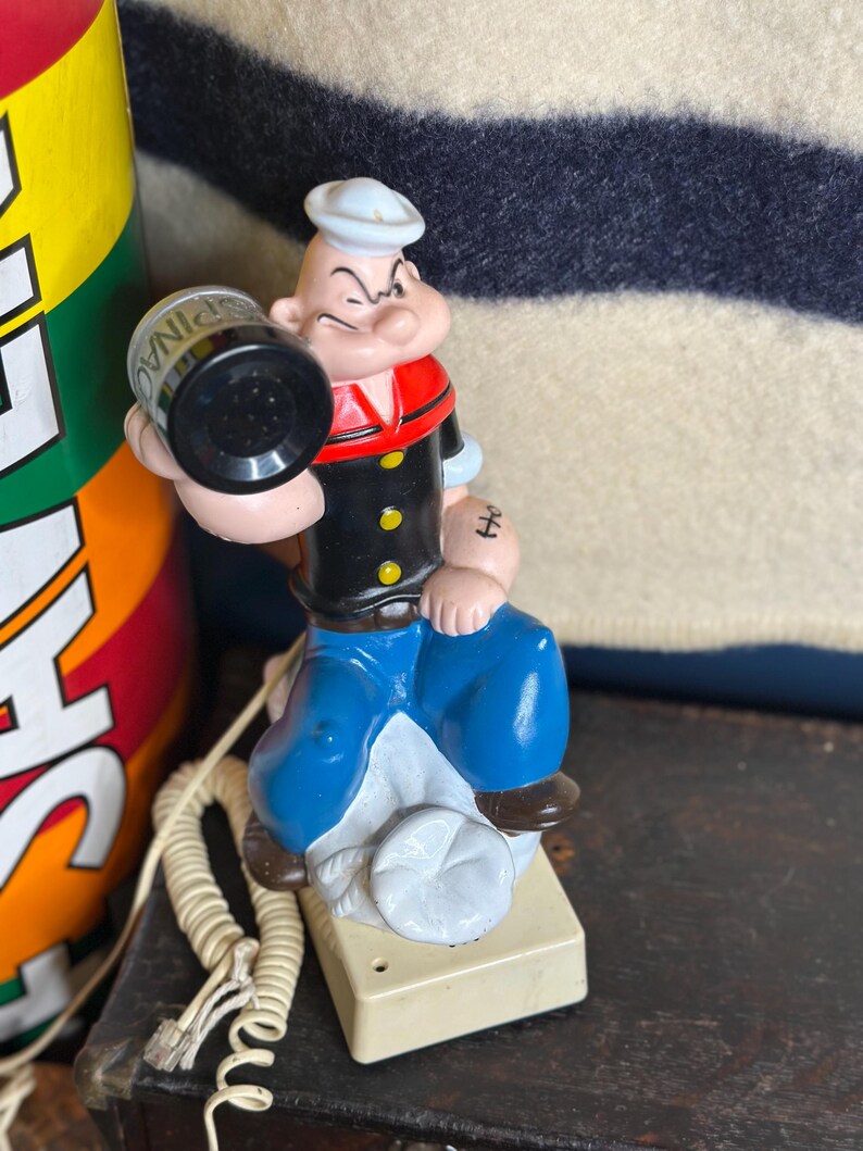 Vintage 1980s Popeye the Sailor Man Figure Landline Novelty Telephone ...