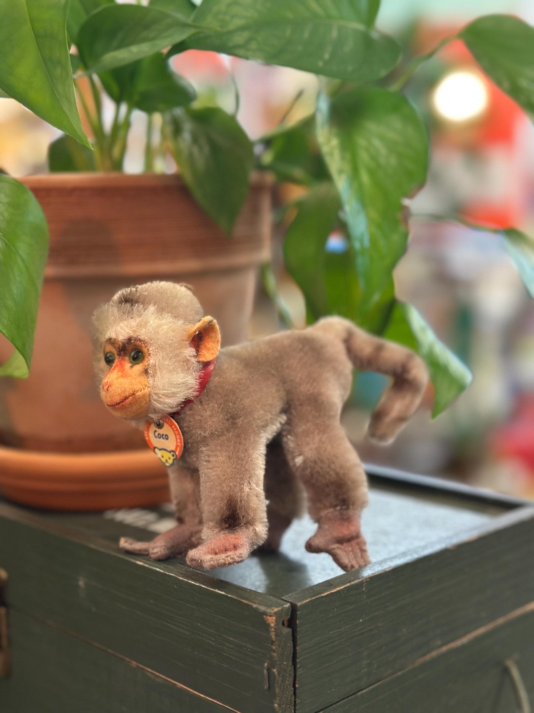 Vintage 1960s Coco Steiff 4 1/2" Baboon With Original Name Tag and ...