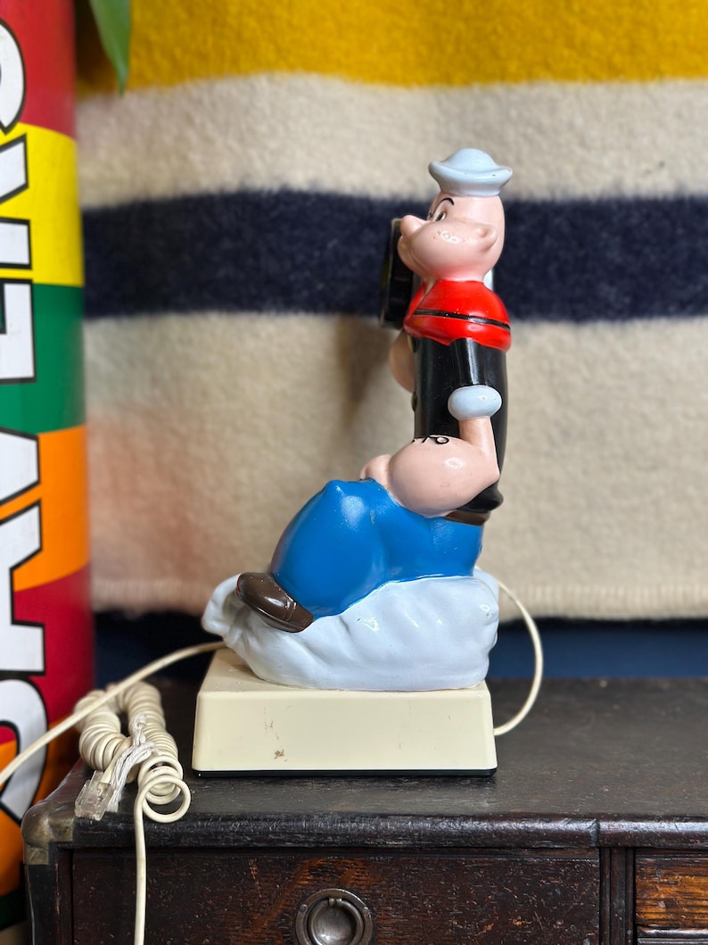 Vintage 1980s Popeye the Sailor Man Figure Landline Novelty Telephone ...
