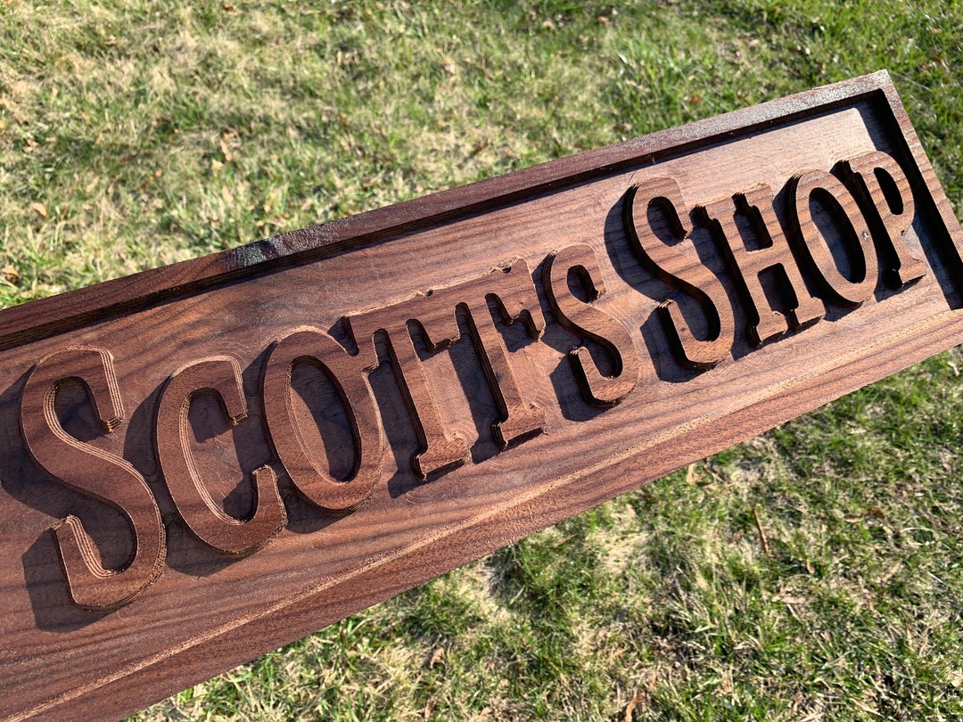 Custom Walnut Sign // Wall Decor // Wall Art // Last Name // Man Cave ...