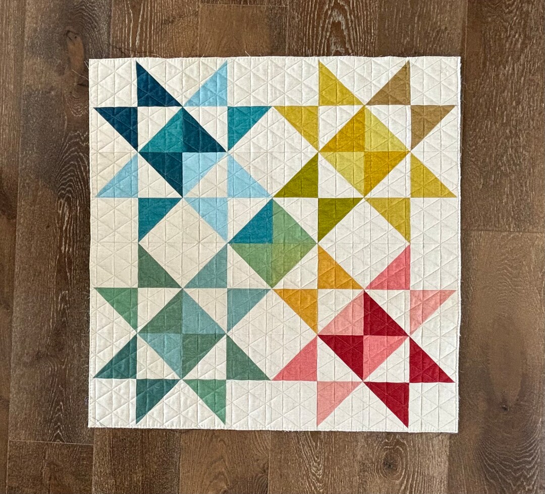 HANDMADE BABY QUILT - -stargazer - - Laundry Basket Quilts Fabric ...