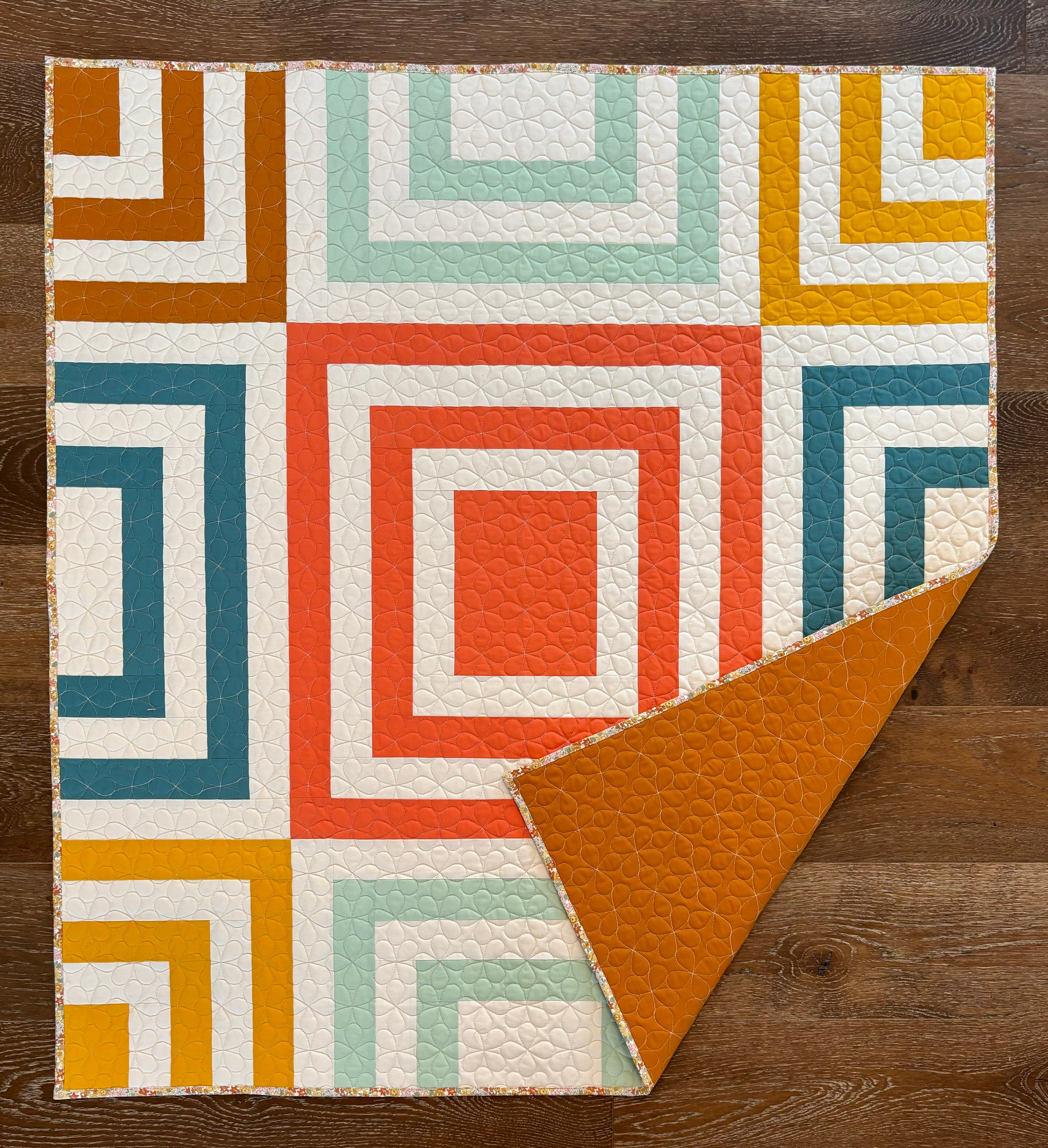 Handmade Modern Baby Quilt: Suzy Quilts Fireside Pattern - Etsy