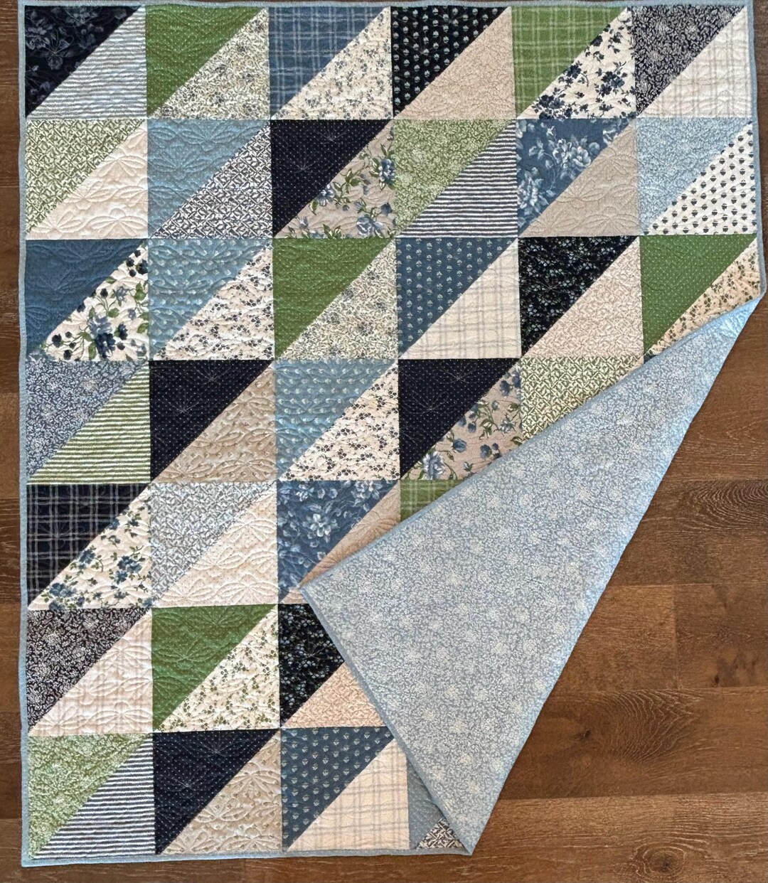 Handmade Quilt Shoreline Camille Roskelley Fabric Quilt Throw Interior ...