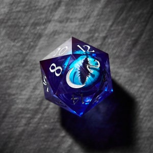 Floating Ice Pupil Dragon's Eye Liquid Core Moon Dice Set - Etsy