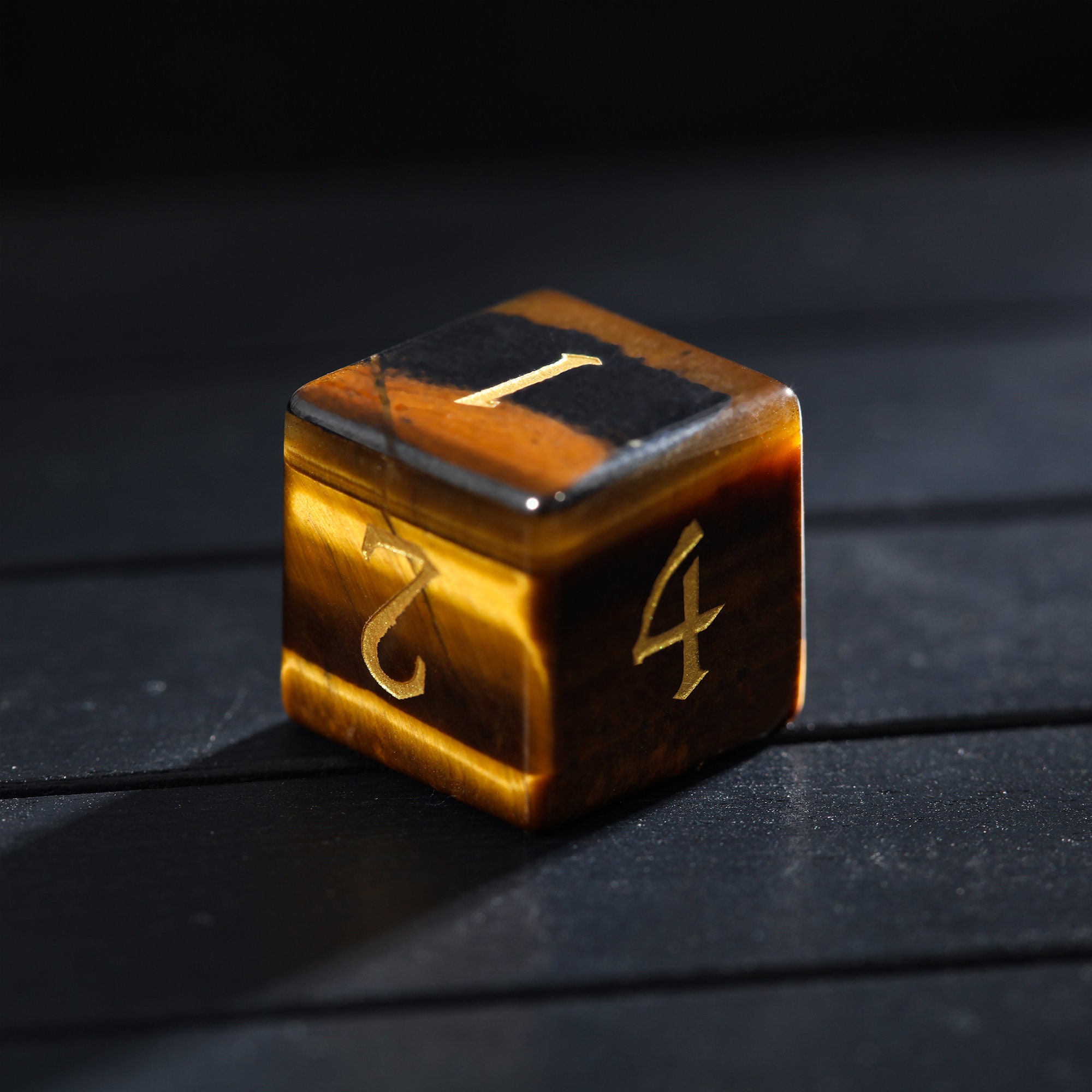 Tiger's Eye Gemstone Dice Set - Etsy UK