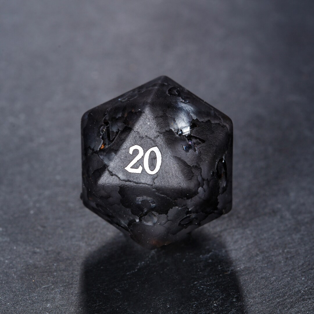 Raised Black Lightning Glass Dice Set - Etsy