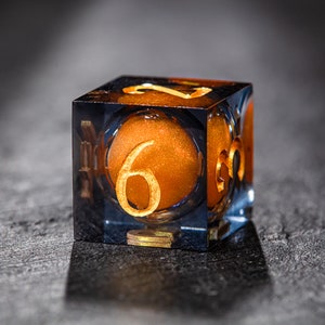 Orange Sand Liquid Core Dice Set - Etsy
