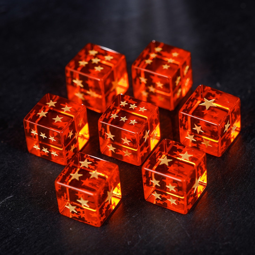 Orange Glass Dice D6 Inspired by Dragon Ball - Etsy