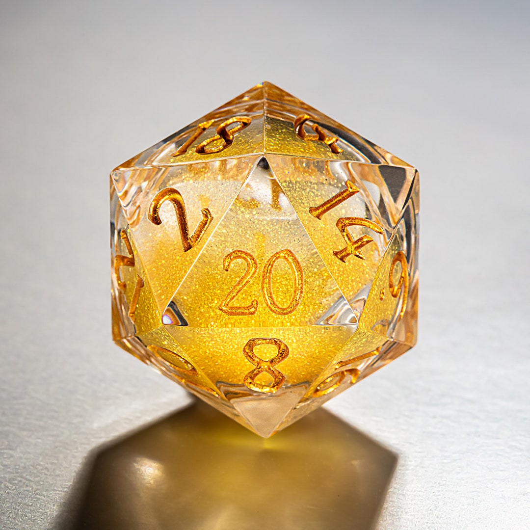 Yellow Sand Liquid Core Resin Dice Set - Etsy